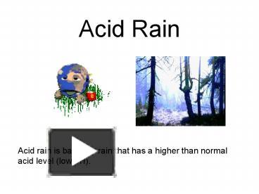 Acid Rain presentation | free to view