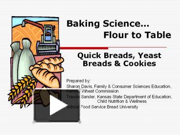Baking Science… presentation | free to view