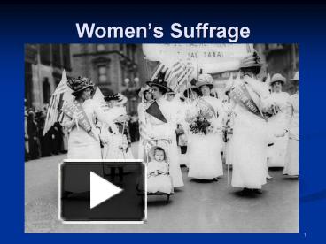 Women’s Suffrage presentation | free to view
