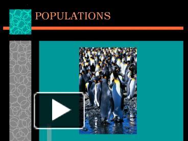 PPT – POPULATIONS PowerPoint presentation | free to download - id ...
