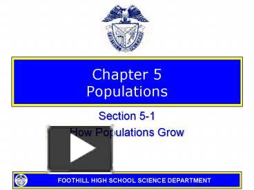 PPT – Chapter 5 Populations PowerPoint presentation | free to view - id ...
