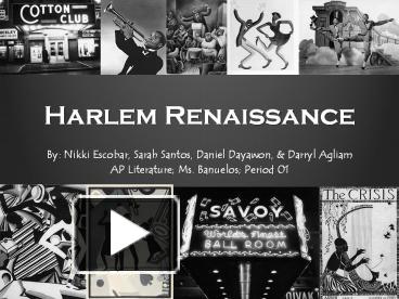 Harlem Renaissance presentation | free to download
