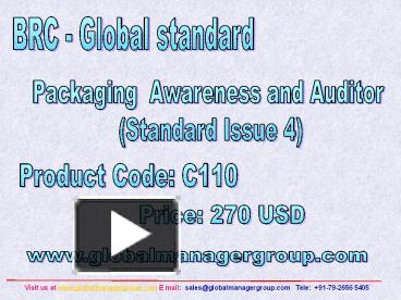 BRC iop Packaging Training Presentation presentation | free to download