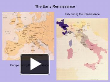 PPT – The Early Renaissance PowerPoint presentation | free to view - id ...