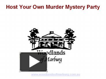 Host Your Own Murder Mystery Party presentation | free to download