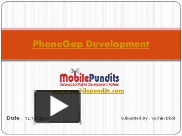 Basics of PhoneGap development presentation | free to download