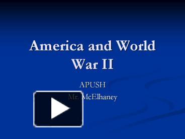 America and World War II presentation | free to download