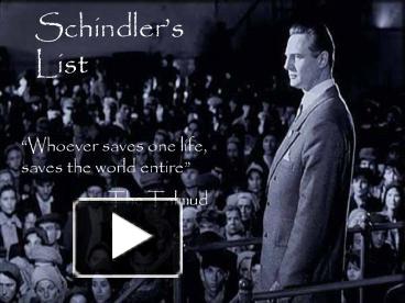 Schindler’s List presentation | free to view