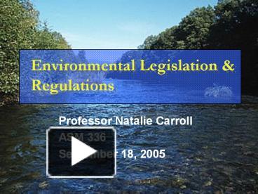 Environmental Legislation presentation | free to download