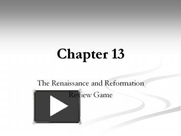 The Renaissance and Reformation presentation | free to download