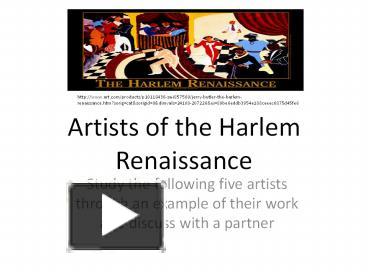 PPT – Artists of the Harlem Renaissance PowerPoint presentation | free ...