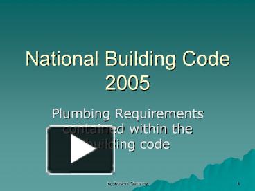National Building Code 2005 presentation | free to view
