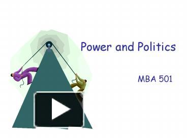 Power and Politics presentation | free to view