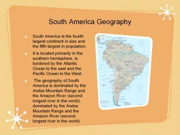 South America Geography presentation | free to view