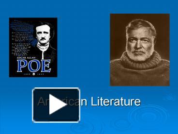 PPT – American Literature PowerPoint presentation | free to view - id ...