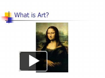 What is Art? presentation | free to view