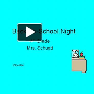 PPT – Back-To-School Night PowerPoint presentation | free to view - id ...