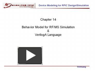 Device Modeling for RFIC Design/Simulation presentation | free to view