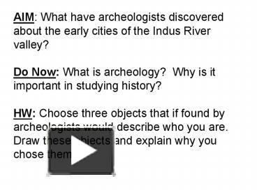 PPT – Chapter 3: Ancient Indian Civilizations PowerPoint presentation ...