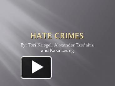 Hate Crimes presentation | free to download