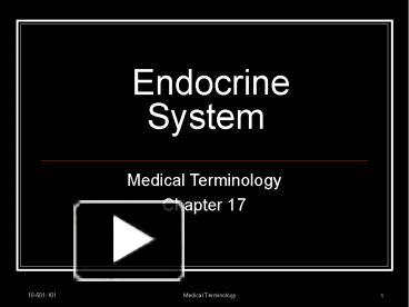 Endocrine System presentation | free to download