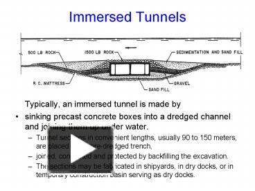 Immersed Tunnels presentation | free to view