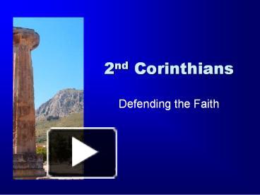 2nd Corinthians presentation | free to download