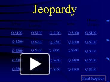 Jeopardy presentation | free to download