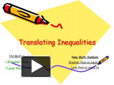 Translating Inequalities presentation | free to view