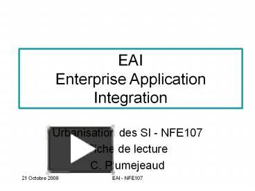 PPT – EAI Enterprise Application Integration PowerPoint presentation | free to download - id ...