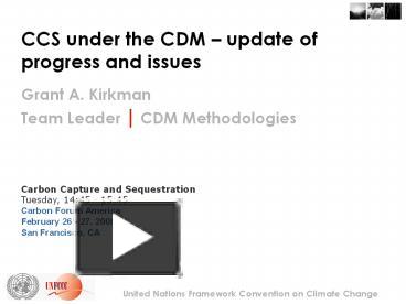 PPT – CCS under the CDM |decisions & timelines PowerPoint presentation | free to download - id ...