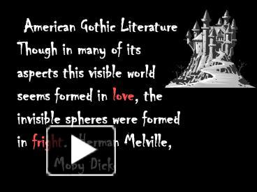 American Gothic Literature presentation | free to view
