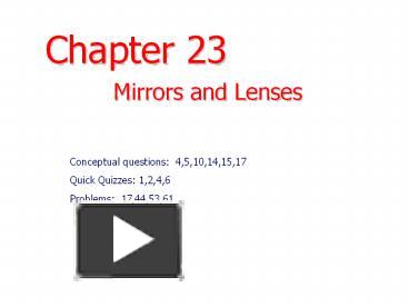 Mirrors and Lenses presentation | free to view