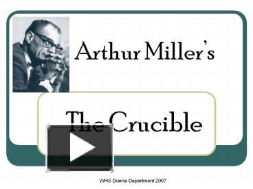 The Crucible: Historical Context presentation | free to download