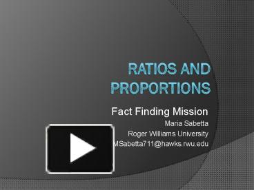 PPT – Ratios and Proportions PowerPoint presentation | free to download ...