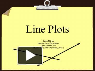 Line Plots presentation | free to view