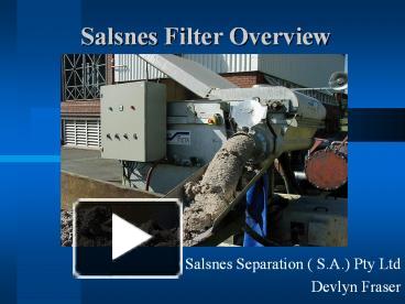 Salsnes Filter Overview presentation | free to view