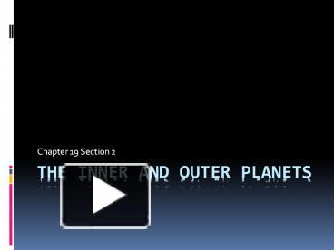 The Inner and Outer Planets presentation | free to view