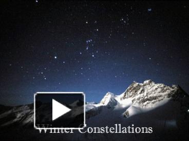 PPT – Winter Constellations PowerPoint presentation | free to download ...