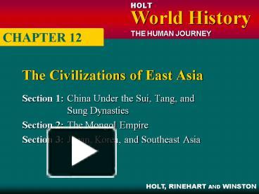 The Civilizations of East Asia presentation | free to view
