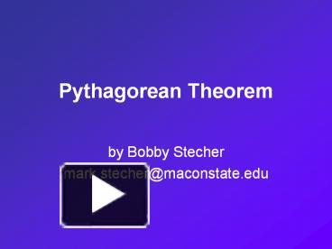 PPT – Pythagorean Theorem PowerPoint presentation | free to view - id ...