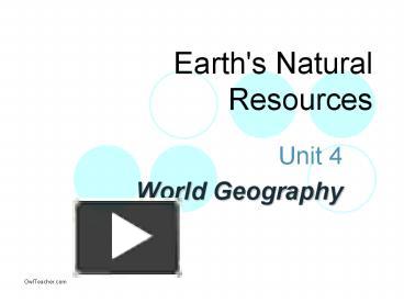 Earth's Natural Resources presentation | free to download