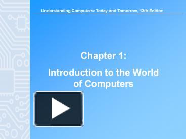 Understanding Computers, Chapter 1 presentation | free to download