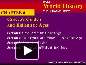 Greeces Golden and Hellenistic Ages presentation | free to view