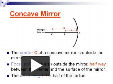 Concave Mirror presentation | free to download
