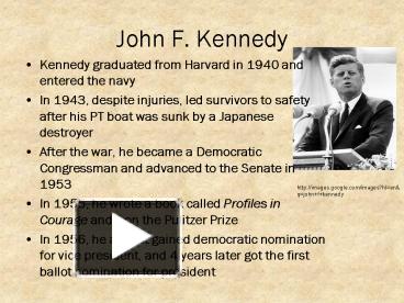 John F. Kennedy presentation | free to view