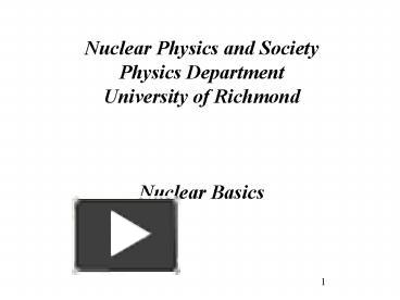 Basic Radiation Physics Detection and Measurement of Radiation ...