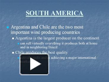 SOUTH AMERICA presentation | free to view