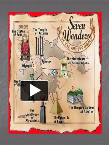 PPT – THE ANCIENT SEVEN WONDERS OF WORLD PowerPoint presentation | free ...