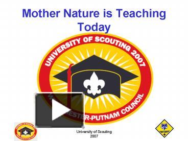 PPT – University of Scouting PowerPoint presentation | free to view ...